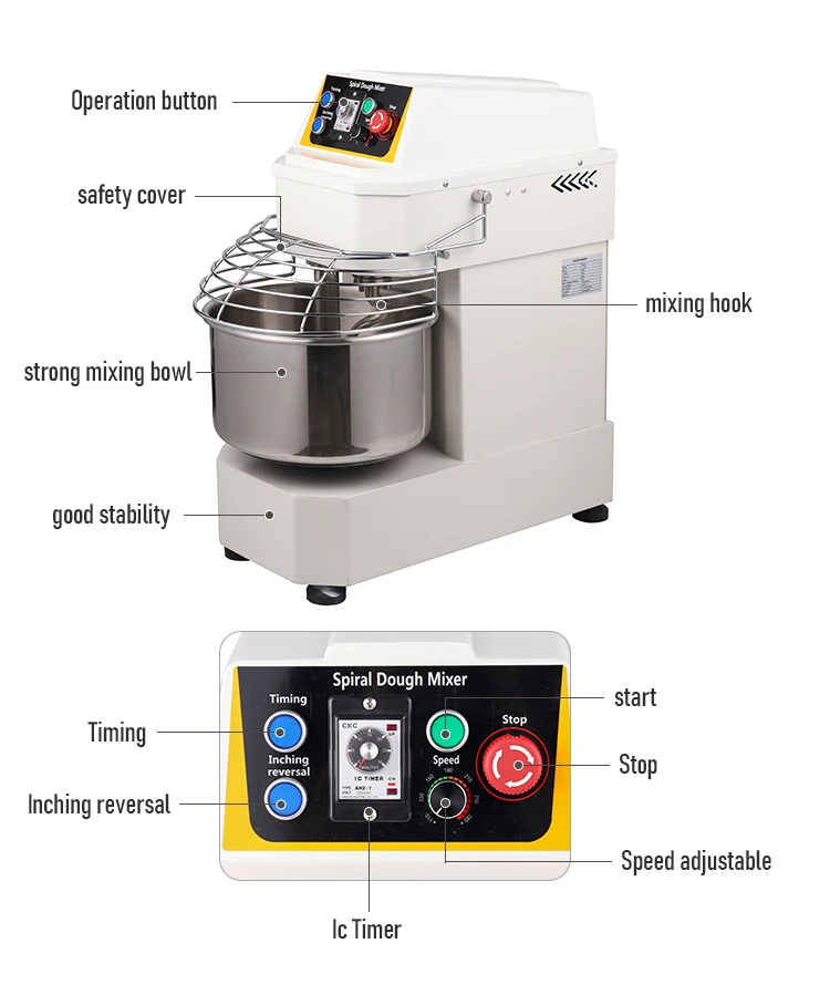 20L Chinese Factory 2020 Automatic Bread Dough Mixer Machine Commercial ...