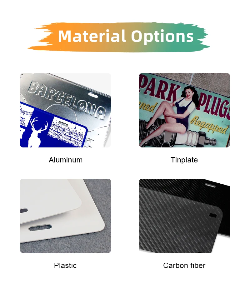 Wholesale Blank Car Number Plate Colors American Motorcycle Sublimation ...