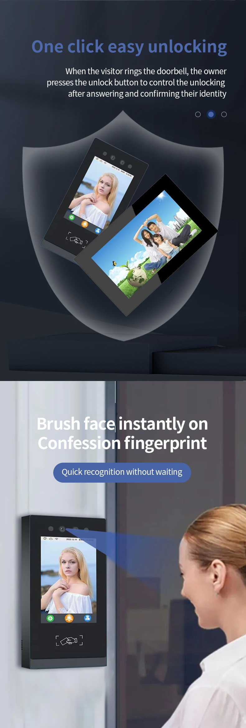 810s Facial Recognition Visual Intercom Doorbell Access Control System ...