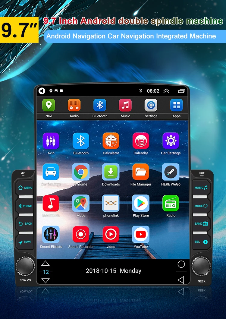 9.7 Inch Android Car Player - Versatile and Bluetooth-enabled