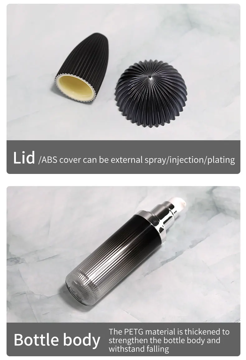 Acrylic Lotion Bottle Set Stylish Bullet Shaped Empty Refillable ...