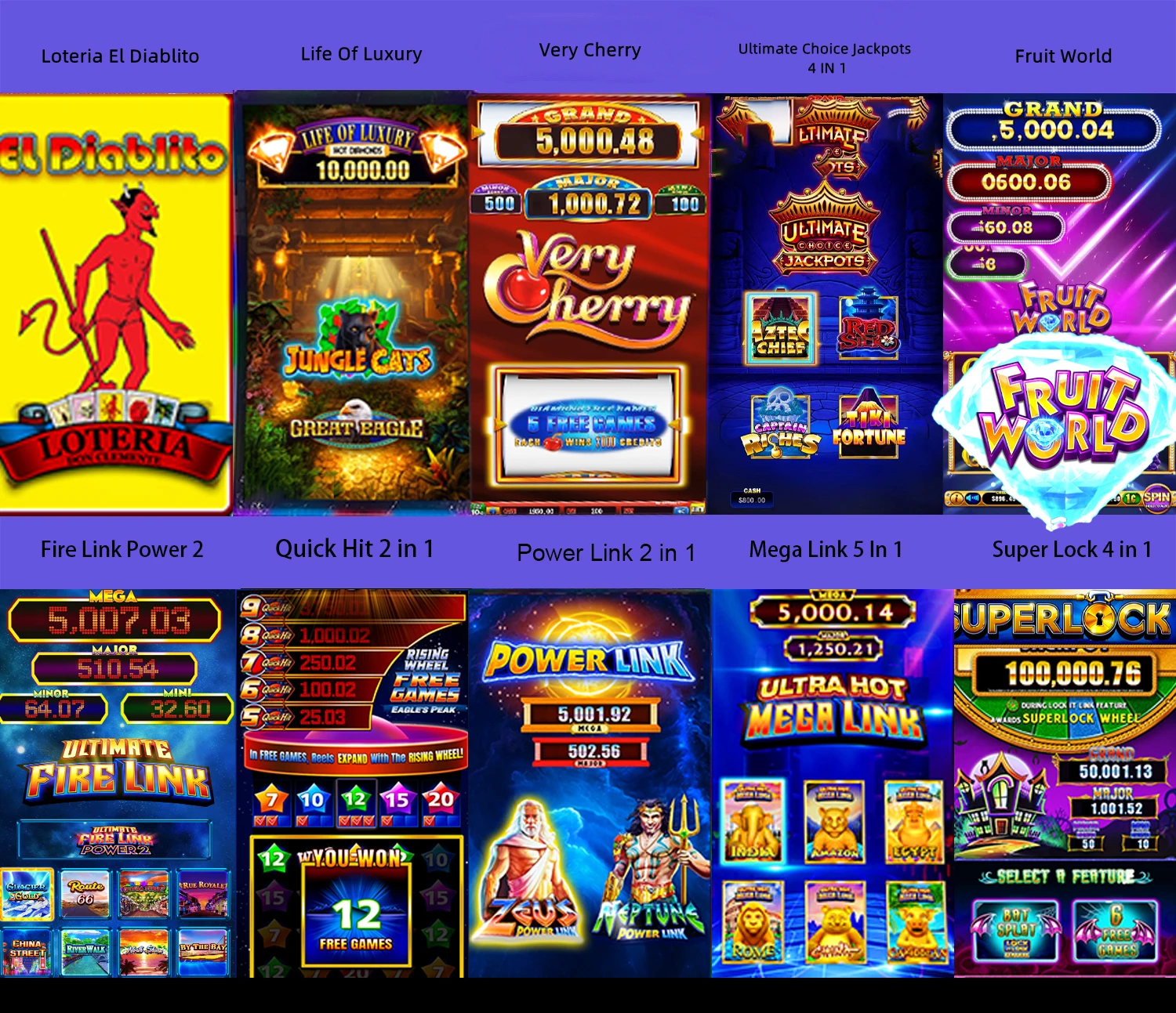 Hot Sale Skill Game Machine Super Lock/ Mega Link/fire Link Power 2 ...