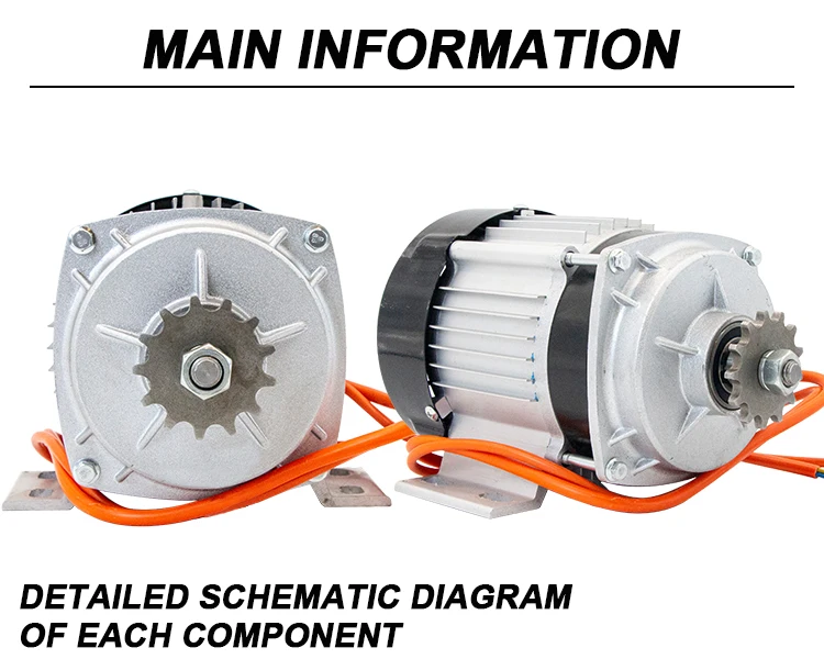 500-1200W Mid Drive Motor for Electric Tricycle - IP67 Waterproof