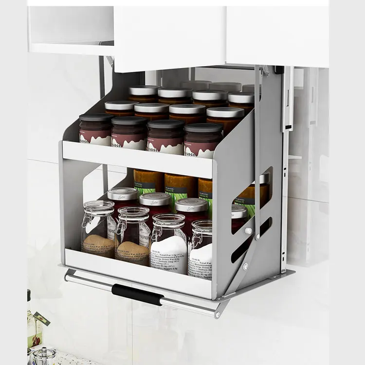 Pull Down Storage Organizer - Kitchen Accessories with Vertical ...