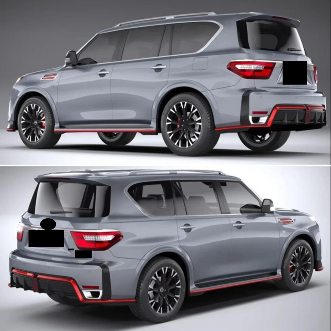 For Nissan Patrol Y62 Modified Front Rear Bumper Grill Mask Tail Wing ...