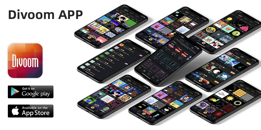 Divoom Times Gate Pixel Art Digital Clock - 128*128 IPS Screen