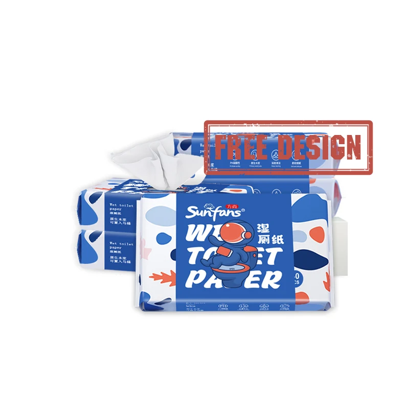 Eco Friendly Flushable Wipes Biodegradable Kraft Paper Packaging Wood ...