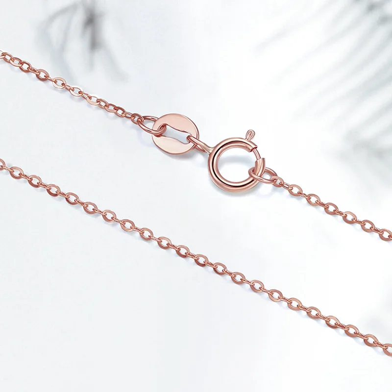 18k Pure Gold Chopin Necklace Woman O-chain Au750 Gold Necklace Jewelry ...