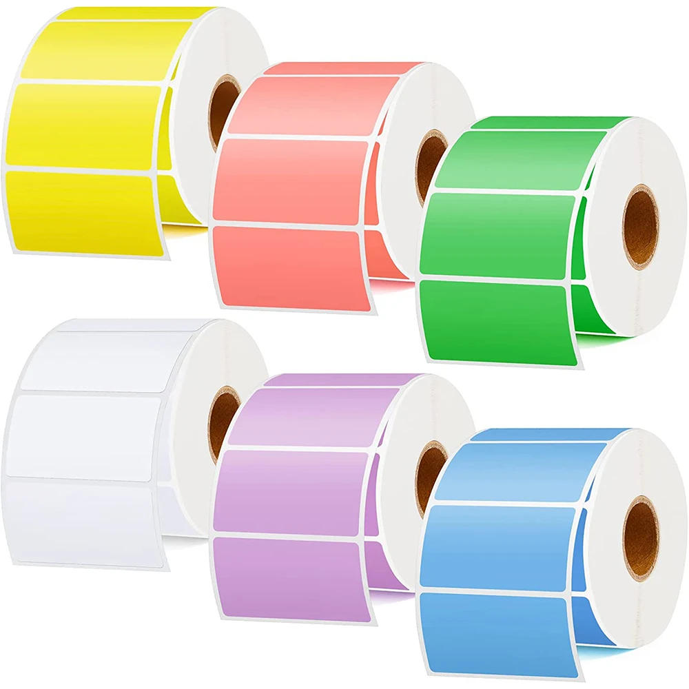 500 Labels/Roll Purple Packaging Bags Printer Stickers Color Printed ...