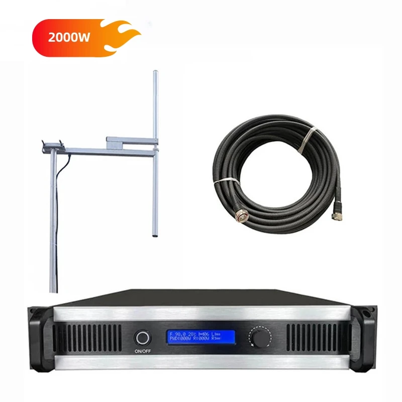 RS Radio Dipole Antenna +30 Meters Cables +2000w Fm Transmitter 2kw ...