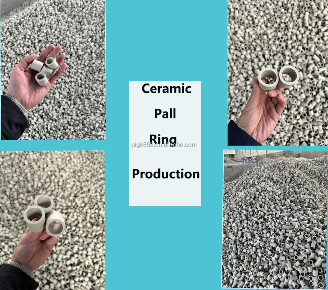 50mm Ceramic Tower Packing Raschig Ring Corrosive Industrial Column ...