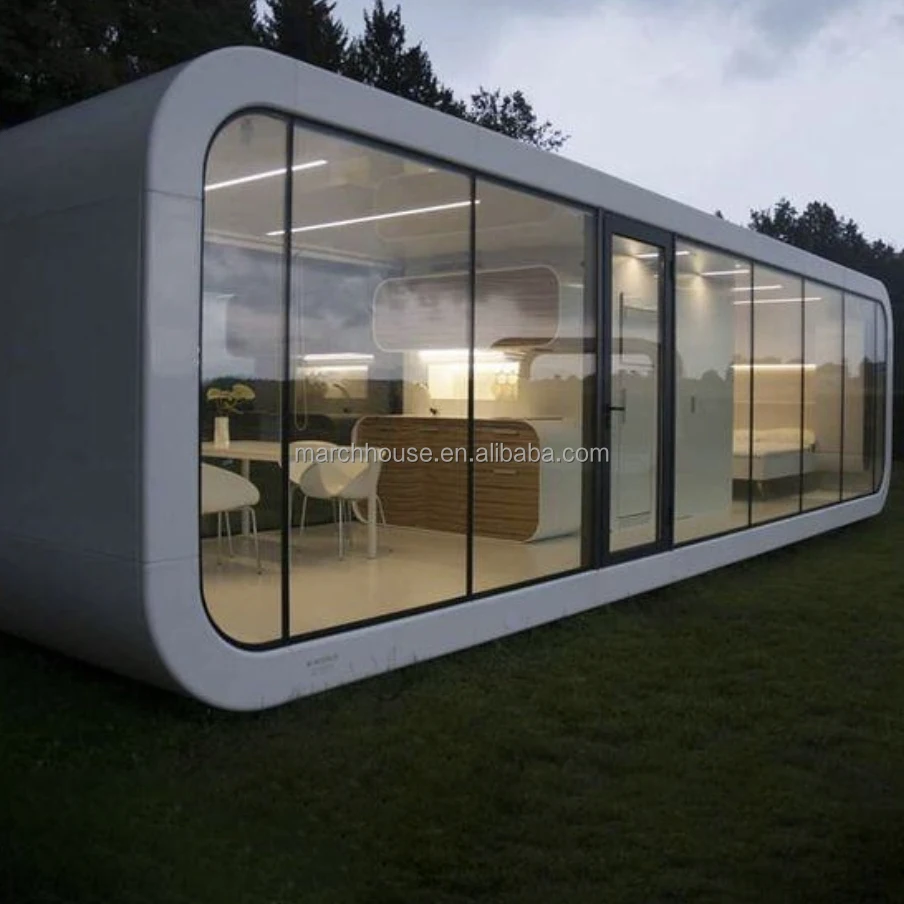 Prefab Steel Apple Pod Cabin House Pod for Sleeping with Bedroom ...