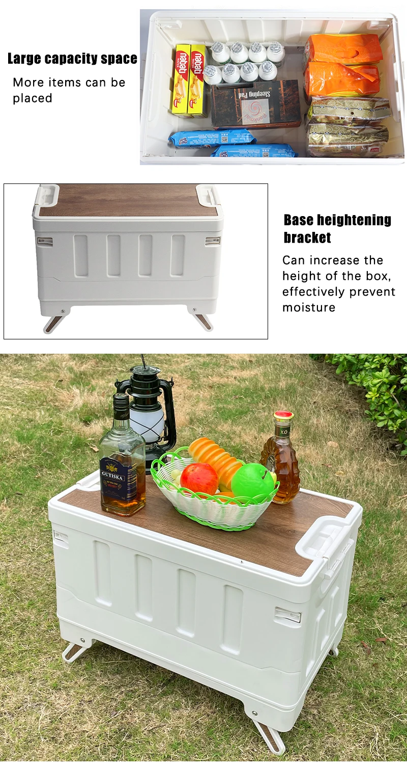 Collapsible Storage Bin with Lid Folding Side Opening Storage Box ...