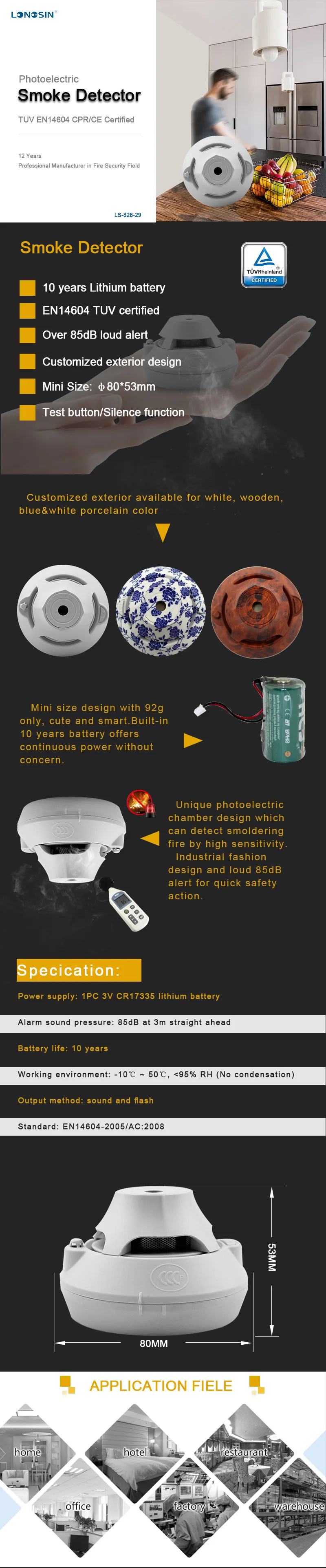 Replaceable Optical Chamber Sensor for Smoke Detector LS-510-5