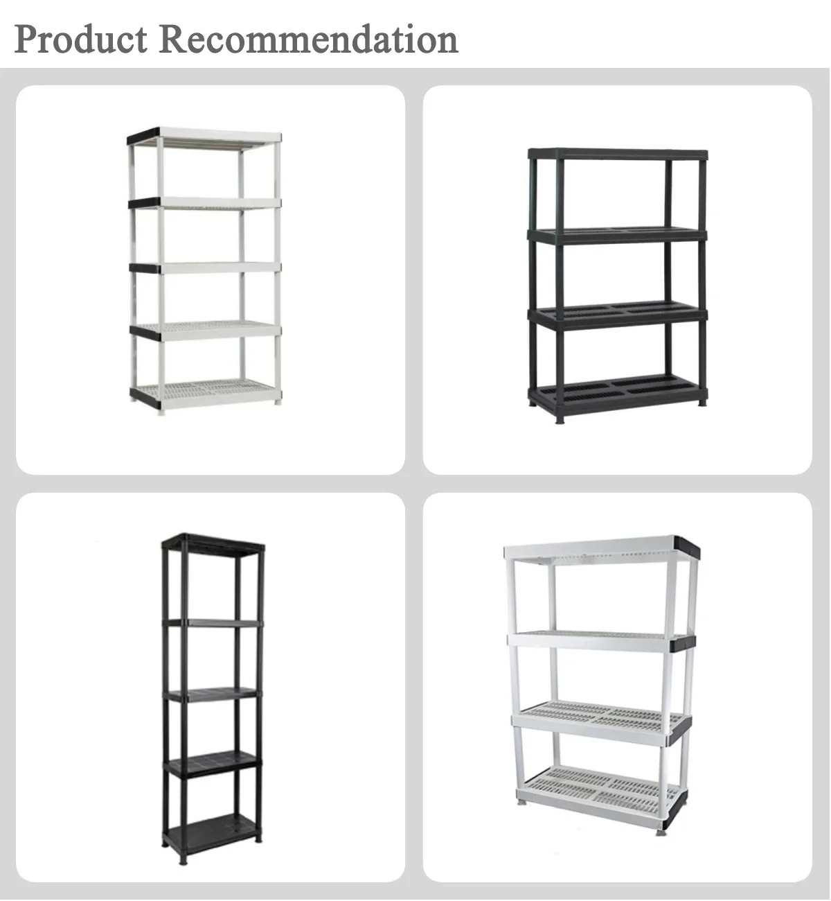 Hd 36x18inch 3 Tier Ventilated Plastic Storage Shelving Unit Shelf ...