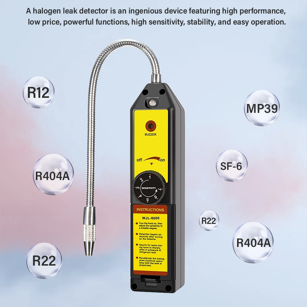 R134a R410a R12 R22 R404a Freon Leak Detector Wjl-6000 Refrigerant ...