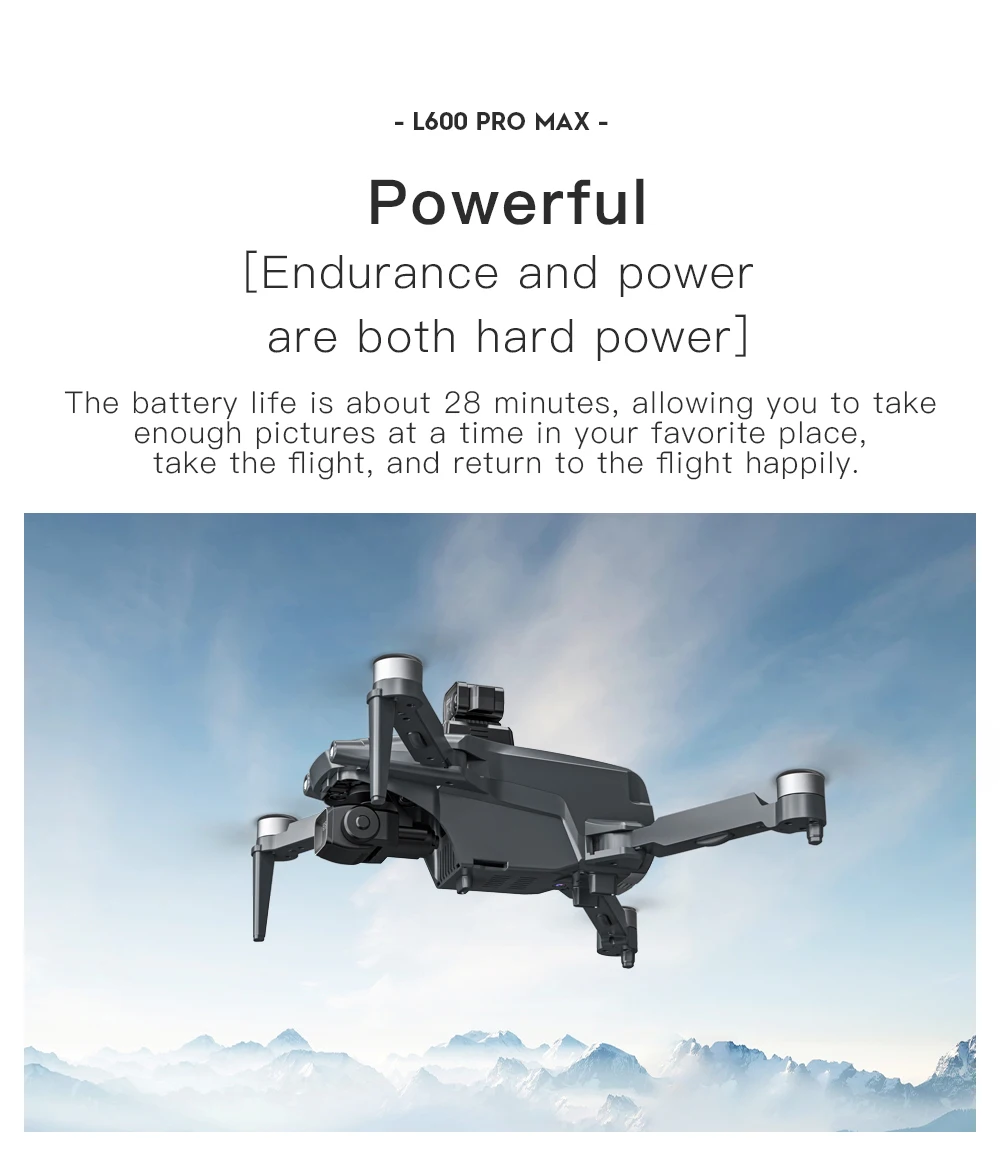 L600 PRO MAX RC Drone: 3-Axis PTZ 4K HD Dual Camera, Brushless Motor ...