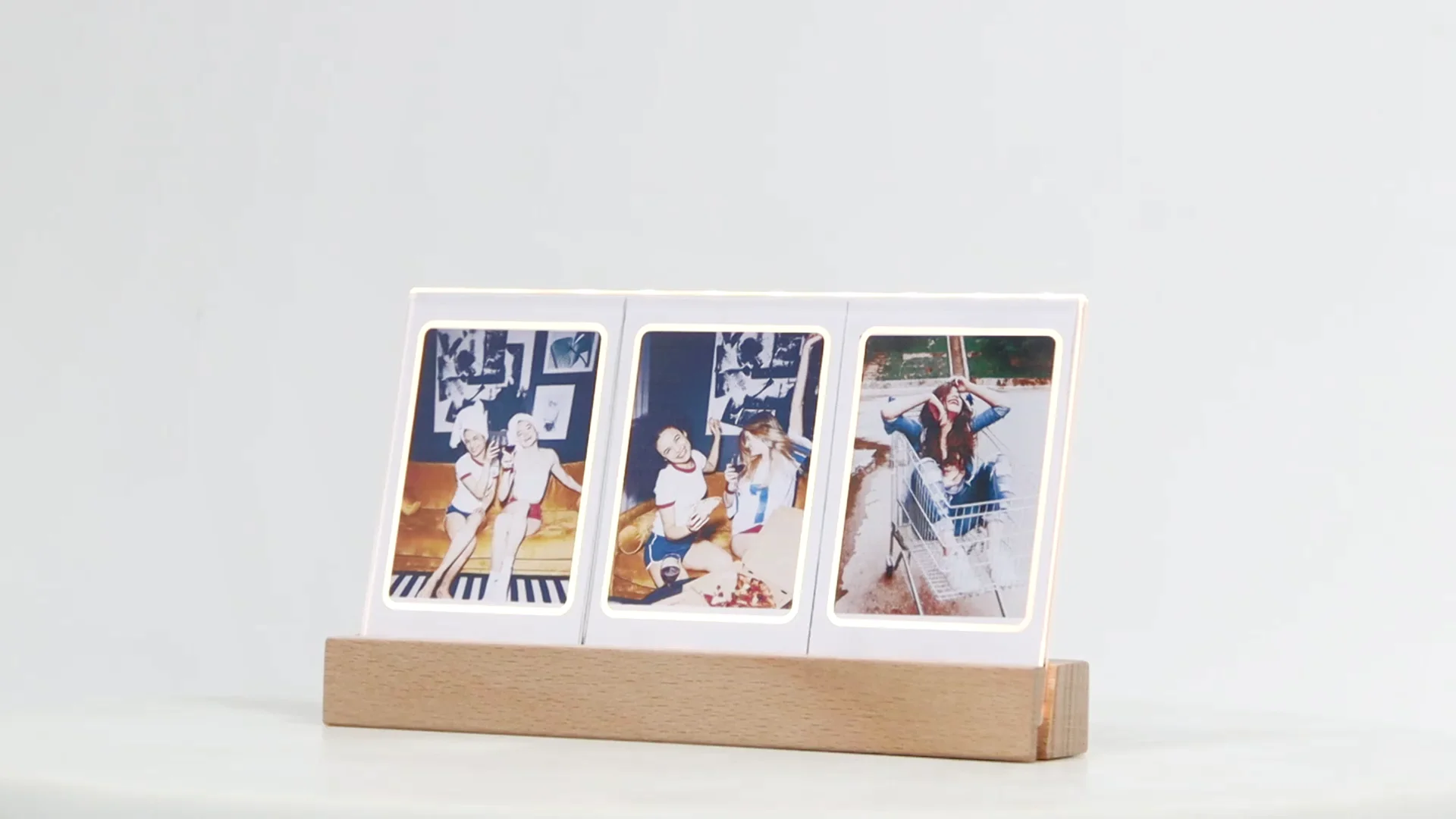 New Arrival Luminous Wood Stand Instax Mini Photo Film Picture Frame ...