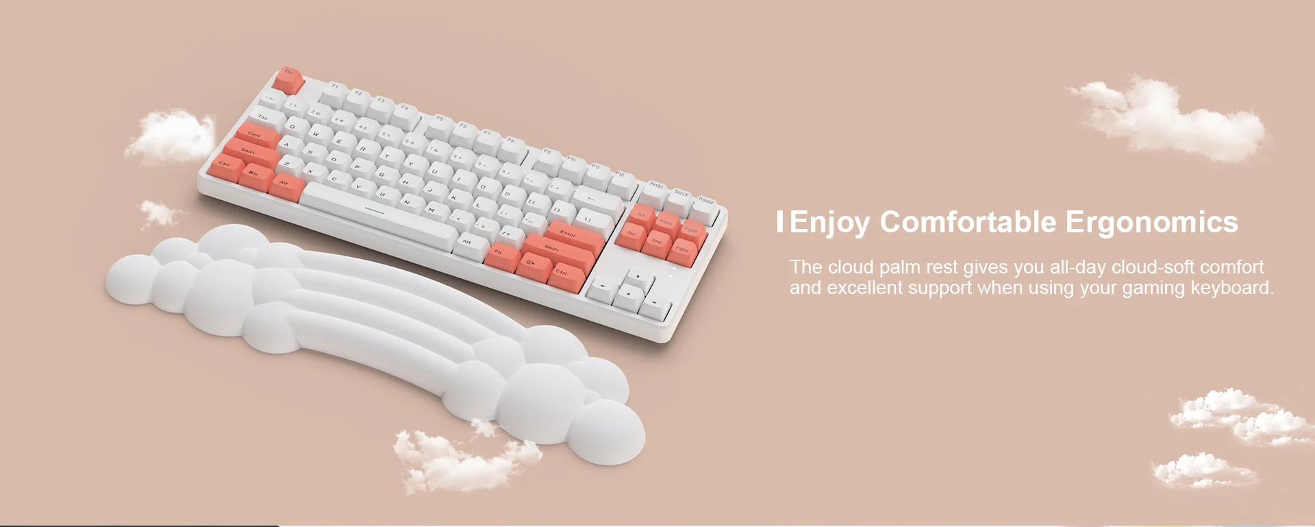 EPOMAKER Cloud Mechanical Keyboard Rest - Ergonomic Support