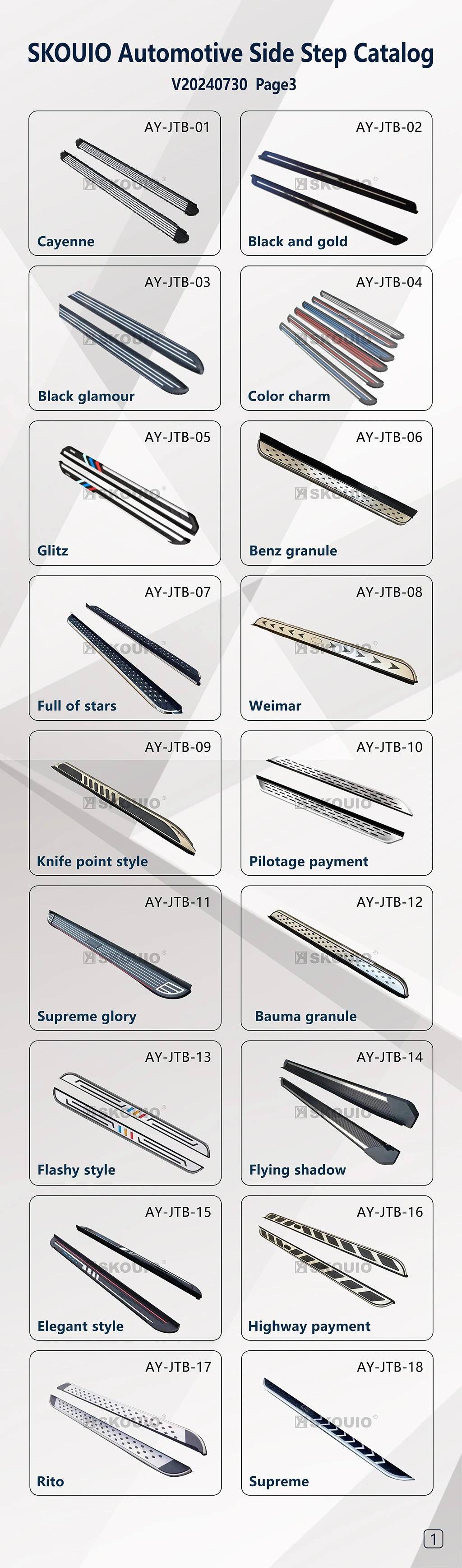 Car Side Foot Step Running Boards for Ford Edge 2015-2021