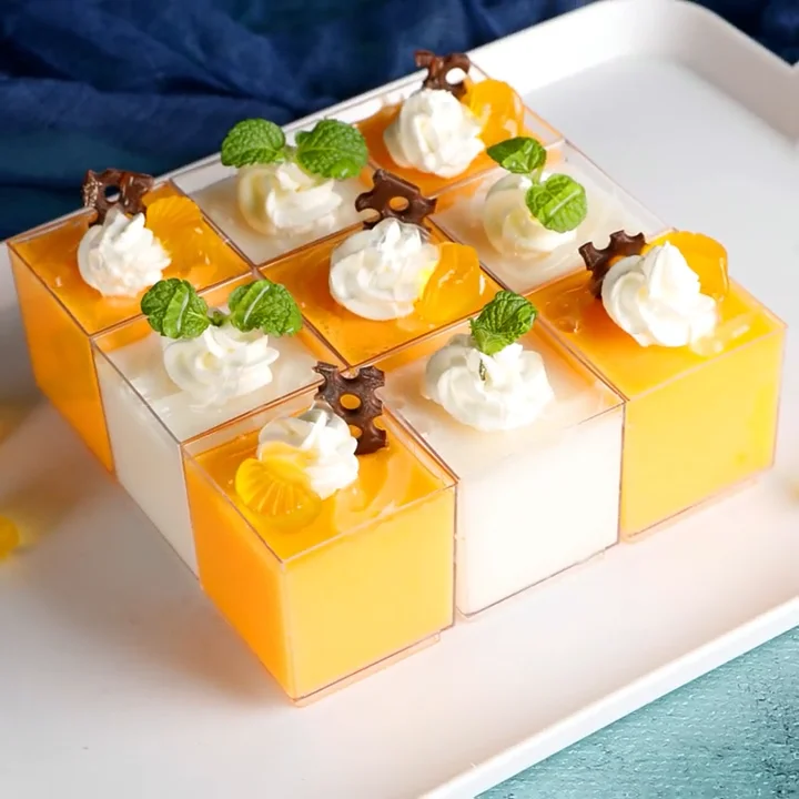 Mini Mousse Cake Cup Wood Bran Fruit Cube Pudding Dessert Ice Cream ...