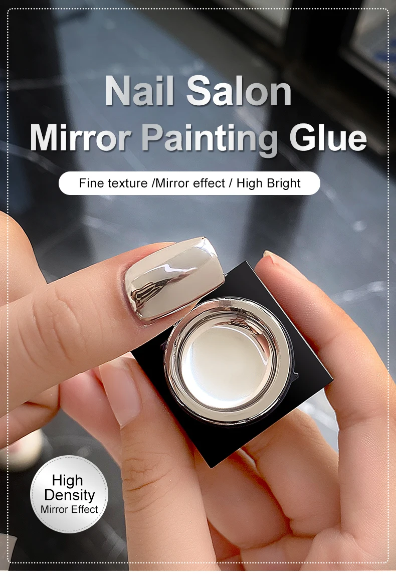 As Metal Chrome Effect Platinum Gel Liner Nail Art 8ml Soak Off Uv Led ...