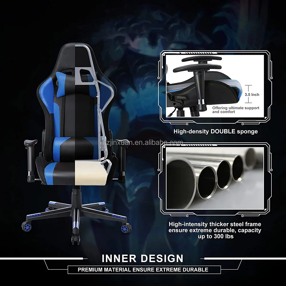 Rgb Silla Gamer Con Luces Rgb Led Gaming Chair With Speakers For Female ...