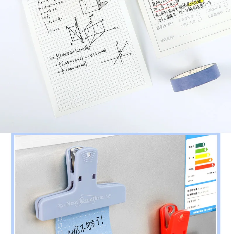 Magnetic Color Plastic Clip for Handbooks Photos Sticky Notes & Bills ...