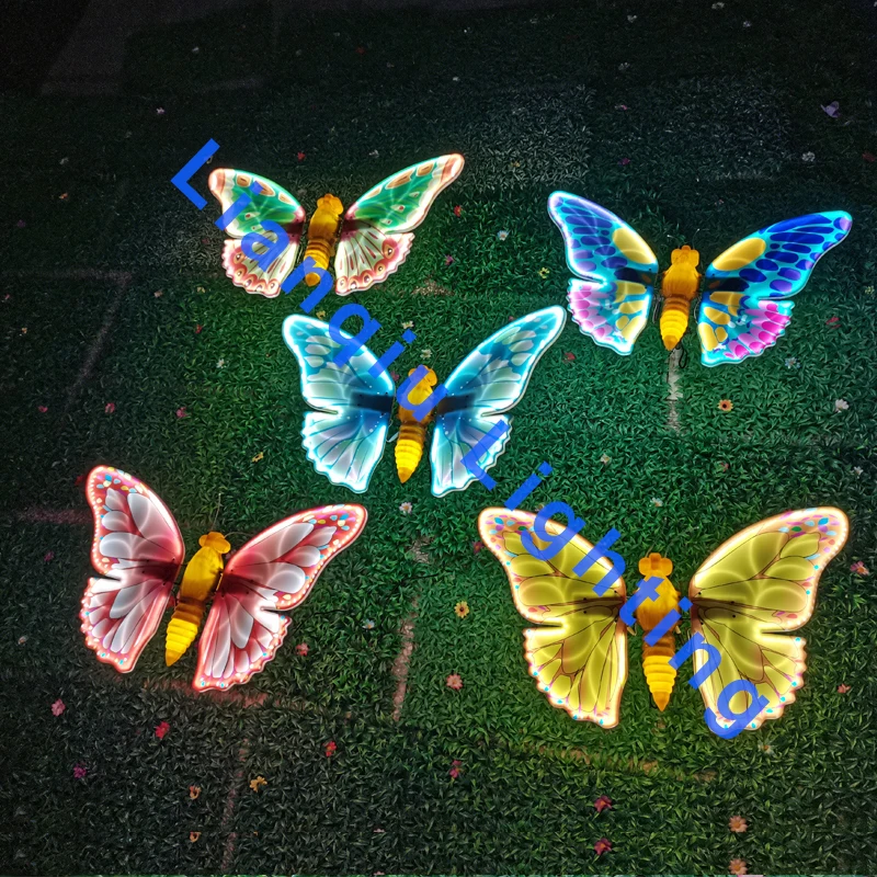 China Factory Diameter 47-150 CM Dynamic Moving Butterfly Led Light ...