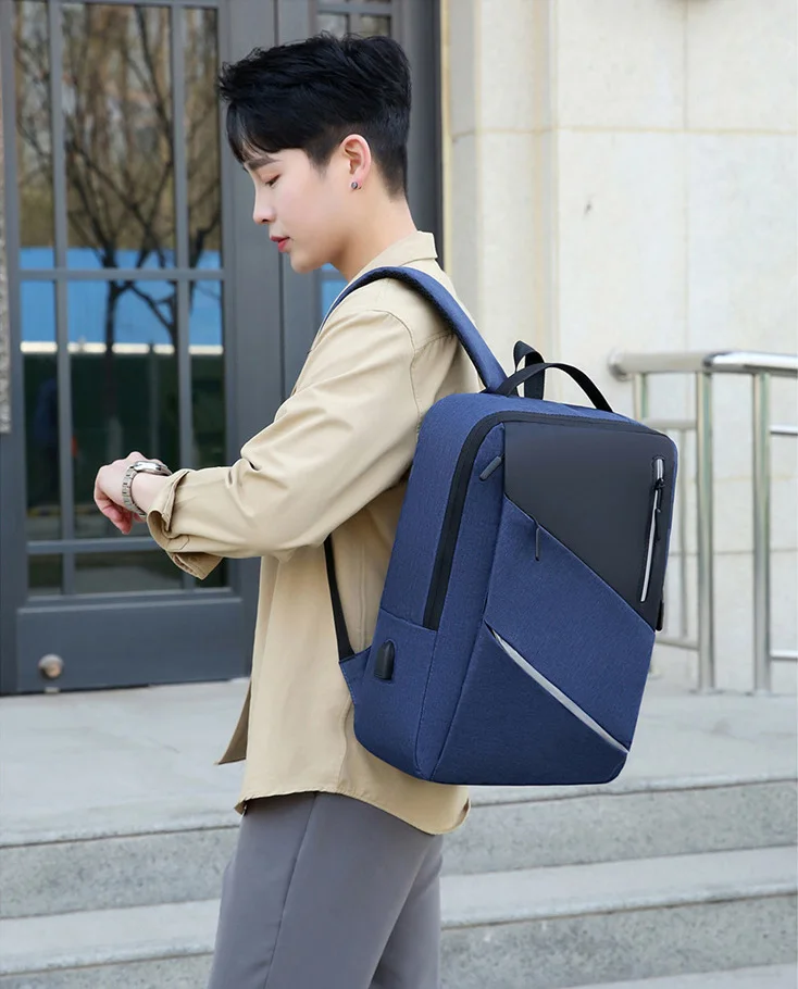 Custom Business Waterproof School Laptop Bags Pack Supplier USB ...