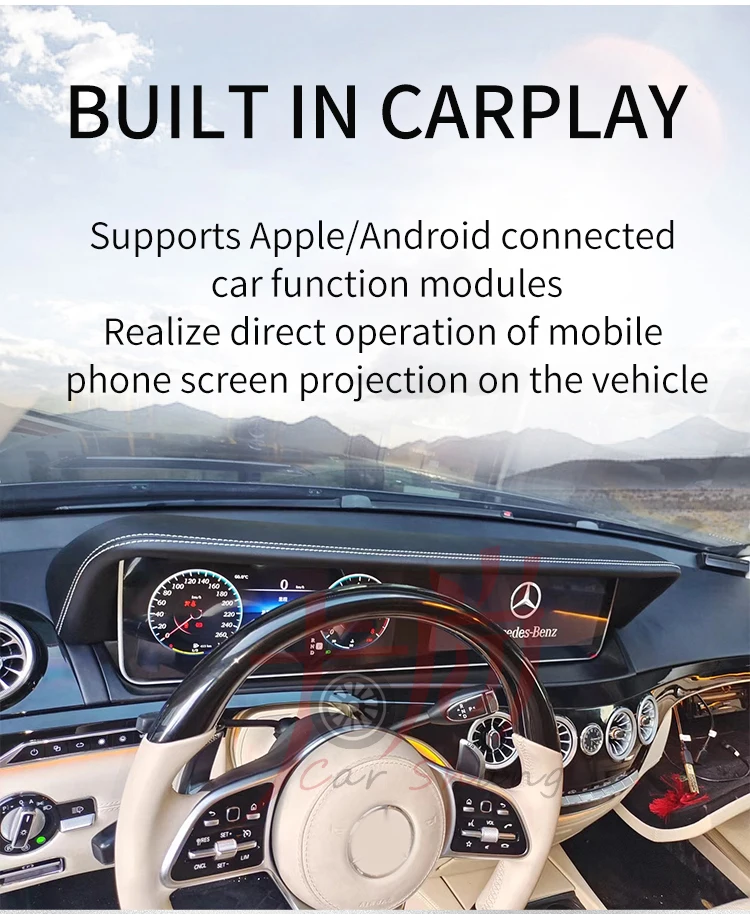 Benzz S-Class W221 W222 Full LCD Dual Connected Panoramic Large Screen ...