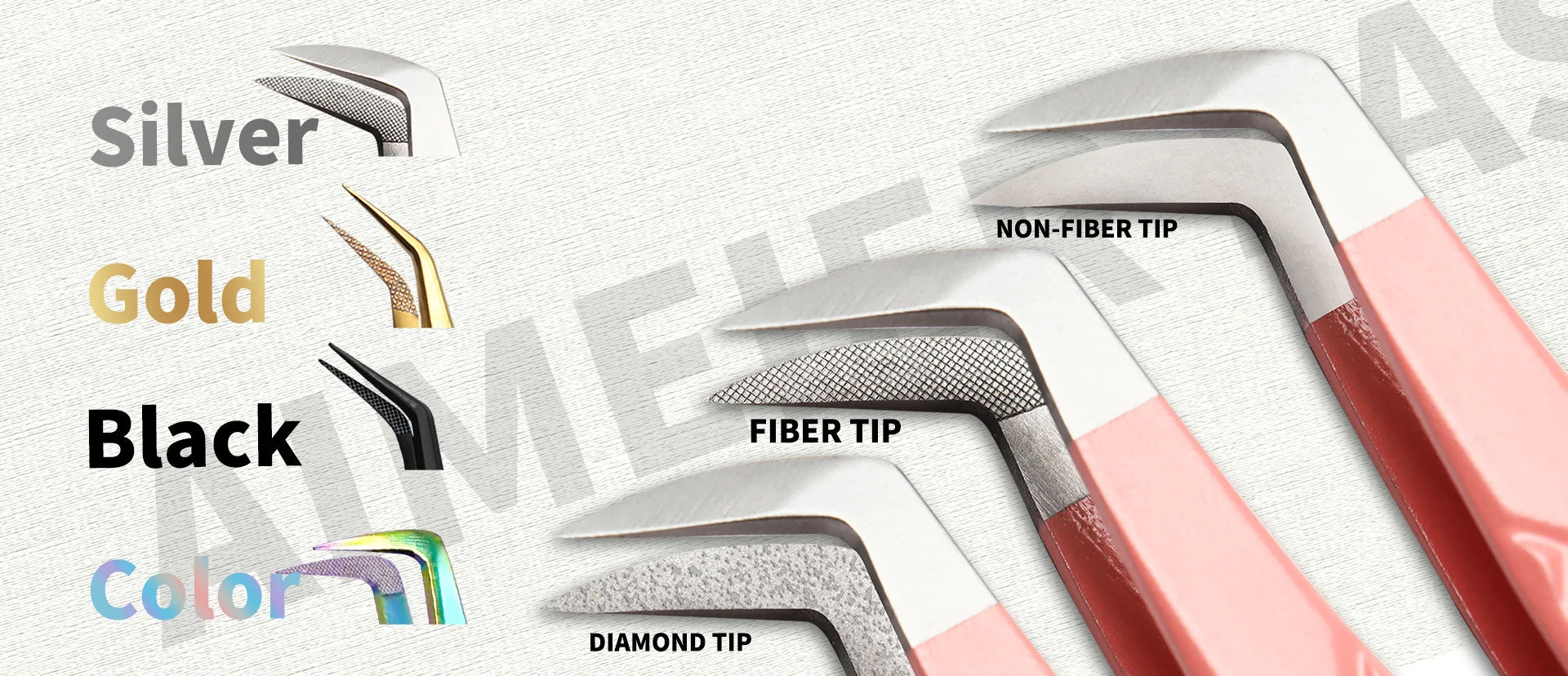 Custom Logo Stainless Steel Tweezers for Eyelash Extensions