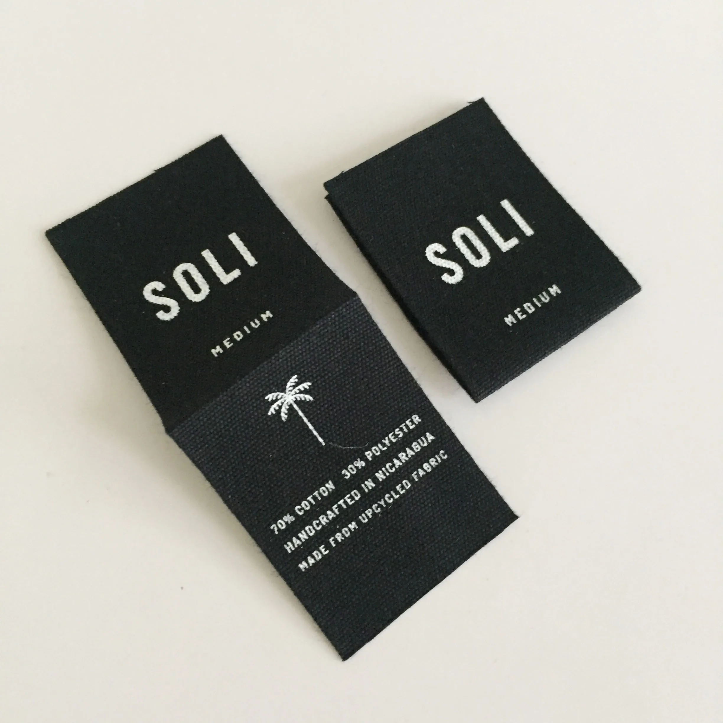 Custom Organic Cotton Labels End Fold Neck Label Center Fold Cotton ...