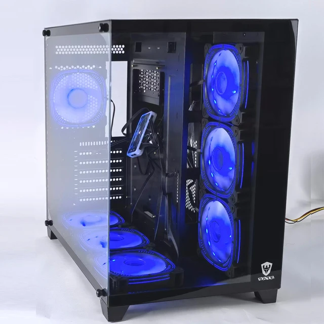 Sate(k896 7fans)oem New Design Tempered Glass Computer Case & Towers ...