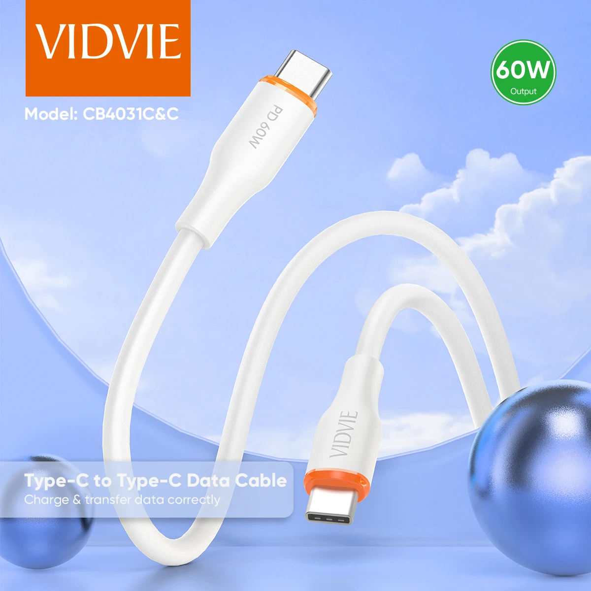 VIDVIE USB-C Cables - Fast Charging and Reliable Data Transfer
