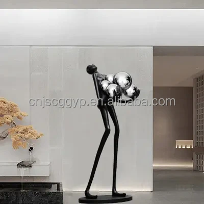 Factory Customized Human Statue Lamp American Abstract Art Resin Ball ...