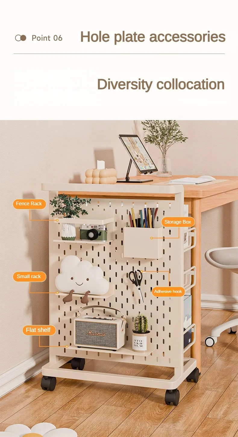 Creative Cavity Board Storage Rack Trolley Kitchen Bathroom Steel Multi ...