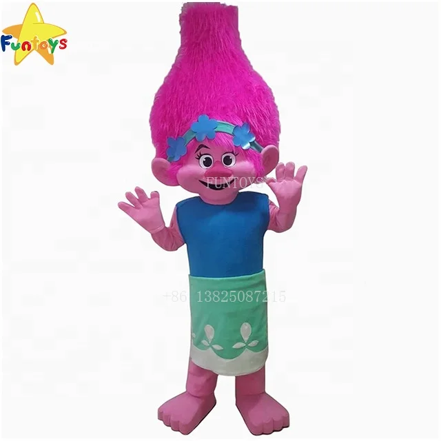 Funtoys Poppy From Dream Works Trolls Movie Costume Mascot Halloween ...