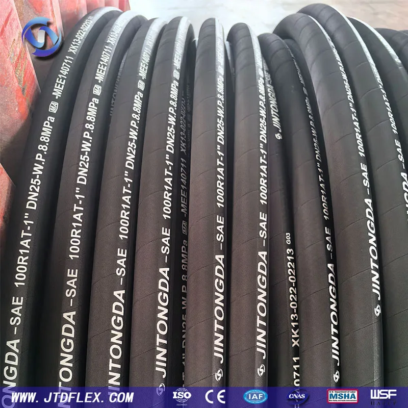 High Pressure Hydraulic Rubber Braided Hose Sae 100r1at Din En 853 1sn - Buy Sae 100r1at Rubber ...