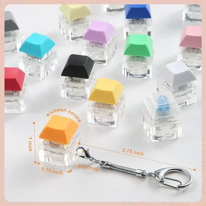 Stress Relief Figure Mechanical Keyboard Switch Keycaps for Keychain ...