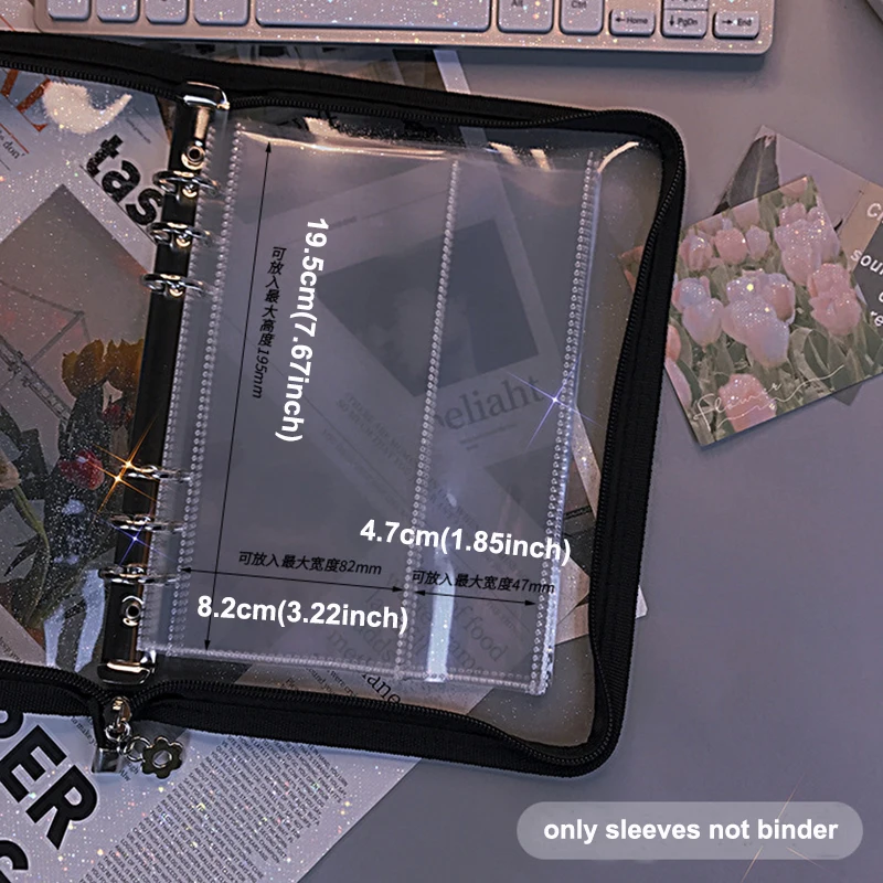 10pcs Single Sided A5 6 Ring Photocards Clear Binder Pages Kpop Photo ...