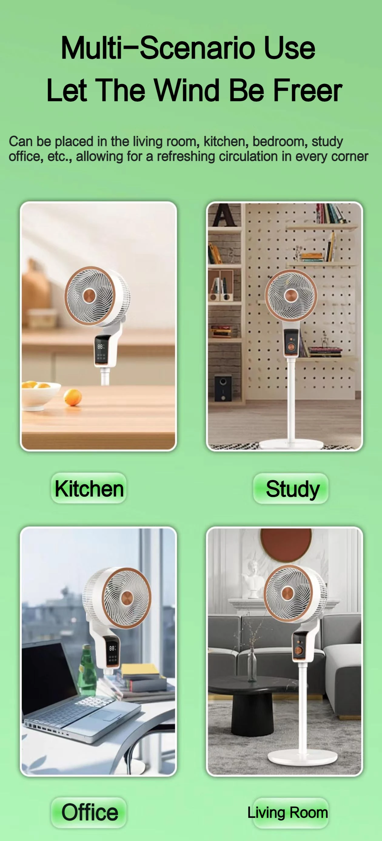 Adjustable Height Free Standing Circulating LED Display Household ...