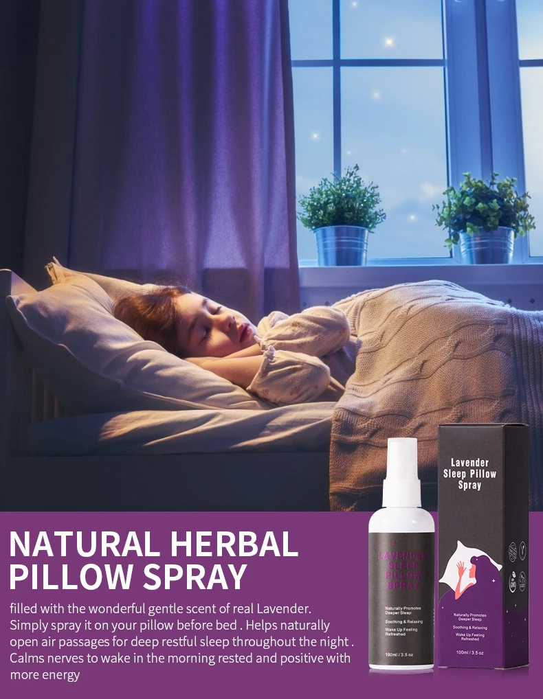Private Label Lavender Sleeping Pillow Spray for Deep Sleep - Essential ...