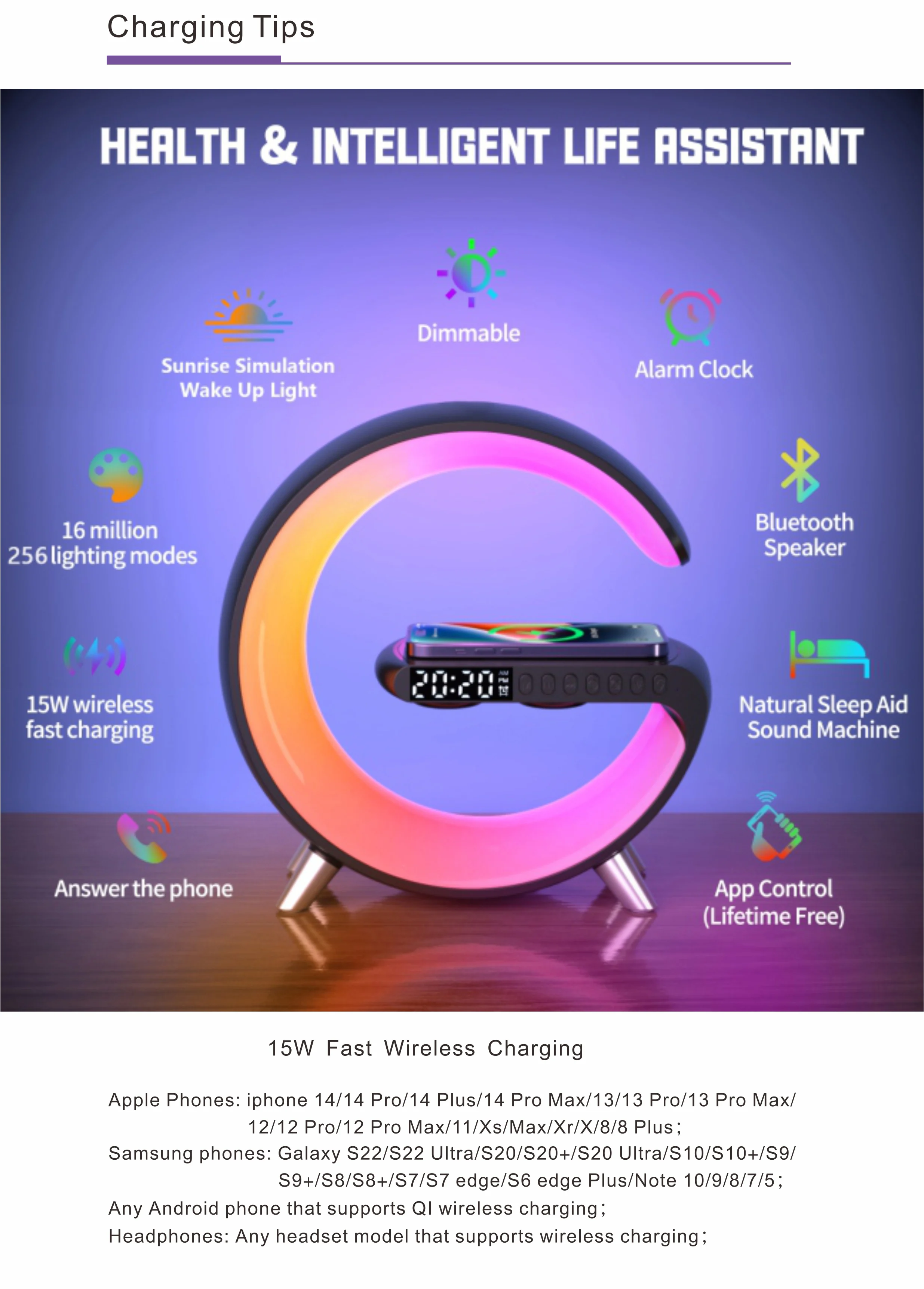 Banqcn New Arrivals Dimmable G Shaped Led Night Light Atmosphere Table ...