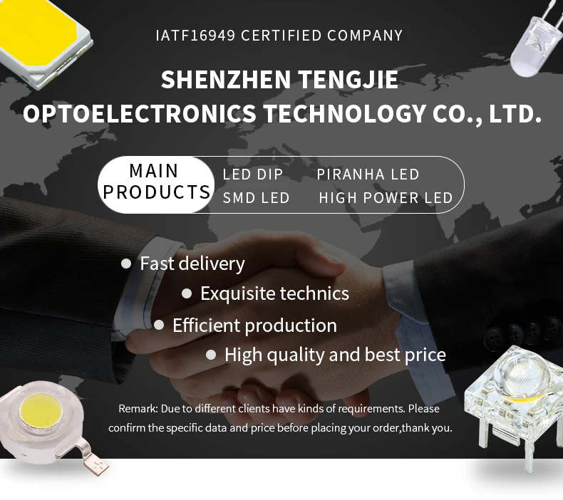 5mm Led Light Emitting Diode Red Diffused Short Pins 0.6w Through Hole ...