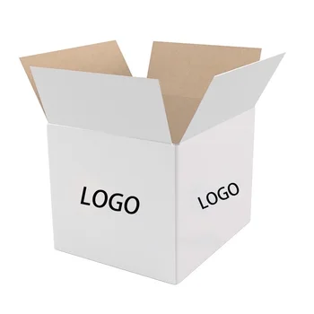 Customized Shipping Hard Packaging Boxes White Kraft Corrugated ...