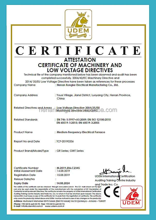 300KWH per Ton Induction Heating Furnace - Long Service Life