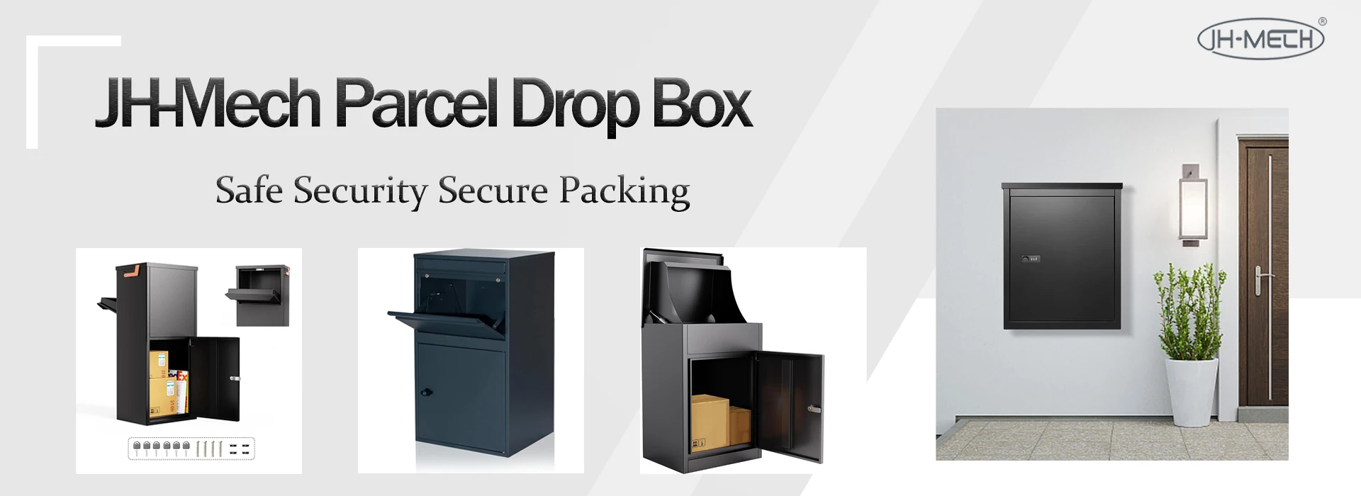 JH-Mech Parcel Box Drop Delivery Cold-Rolled Anti-Theft Lockable Parcel ...
