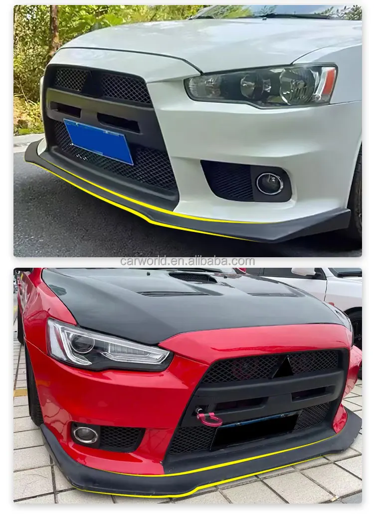 Car Front Lip for 2009-2015 Mitsubishi Lancer EX Evo for Lancer EVO ...