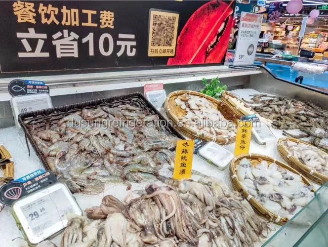 Fish Display Cabinet Butchery Display Fridge Meat Display Freezer ...